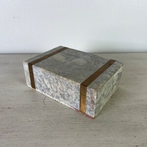 Vintage Marble Storage Box With Accent Brass - Etsy