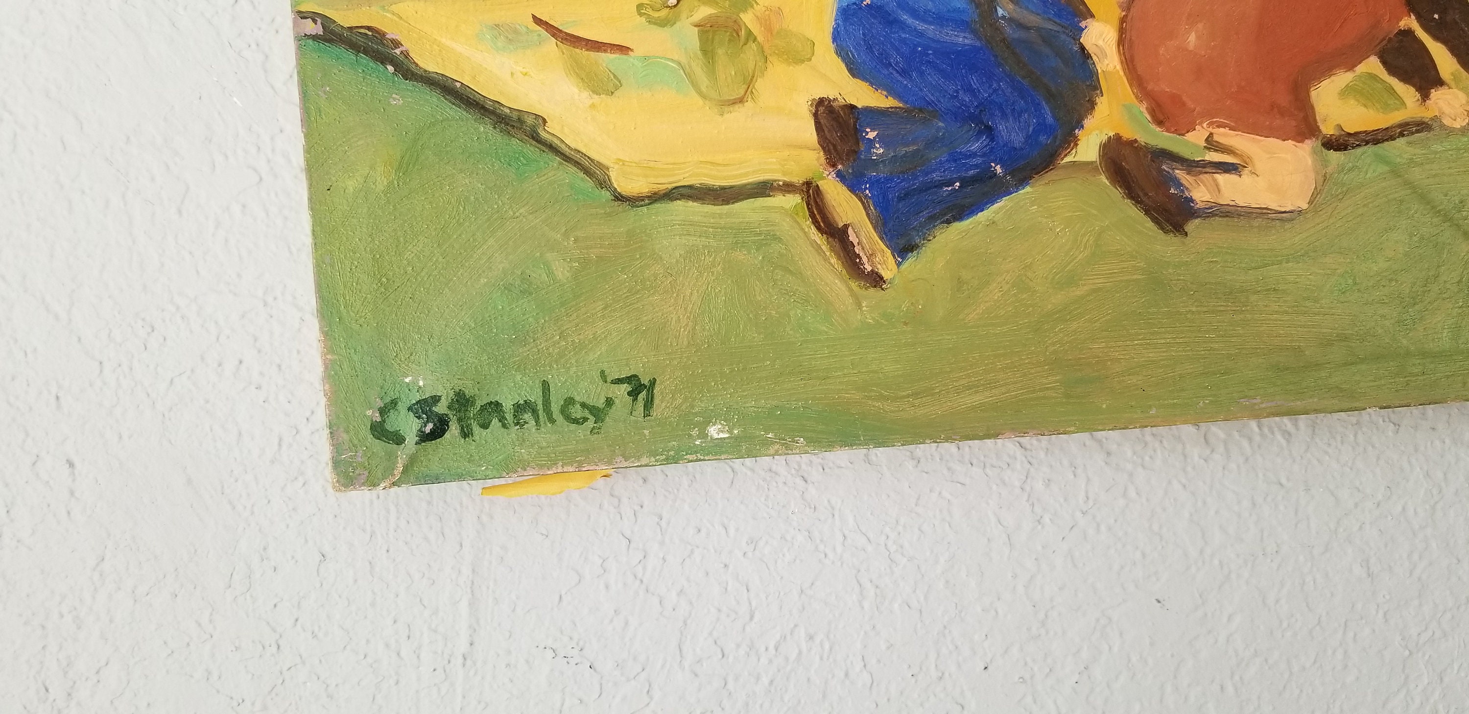 1970 C. Stanley Figurative Abstract Landscape Oil Painting | Etsy