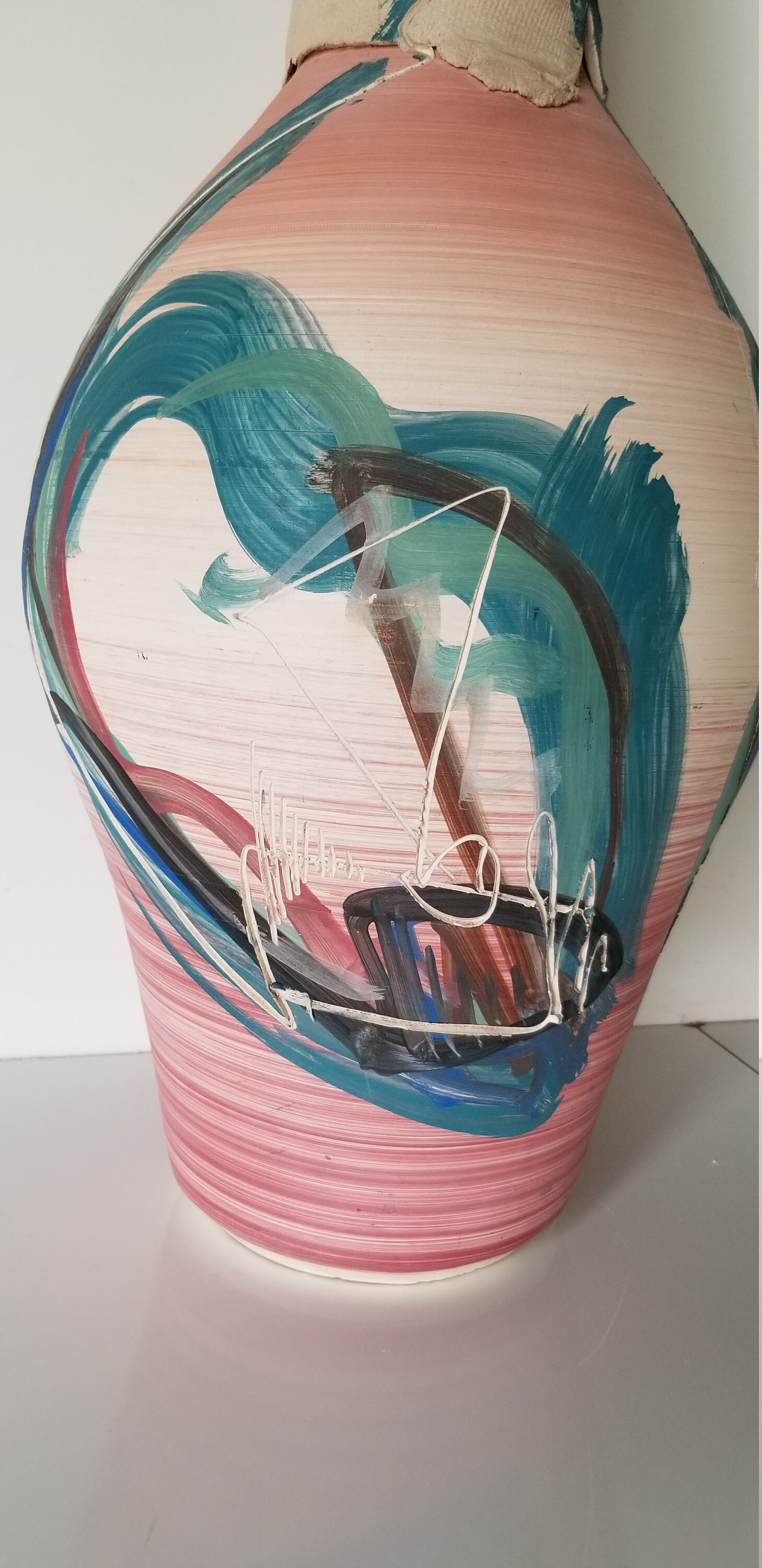 1990 Vintage Pettigrew Hand Painted Southwestern Pottery Vase. - Etsy