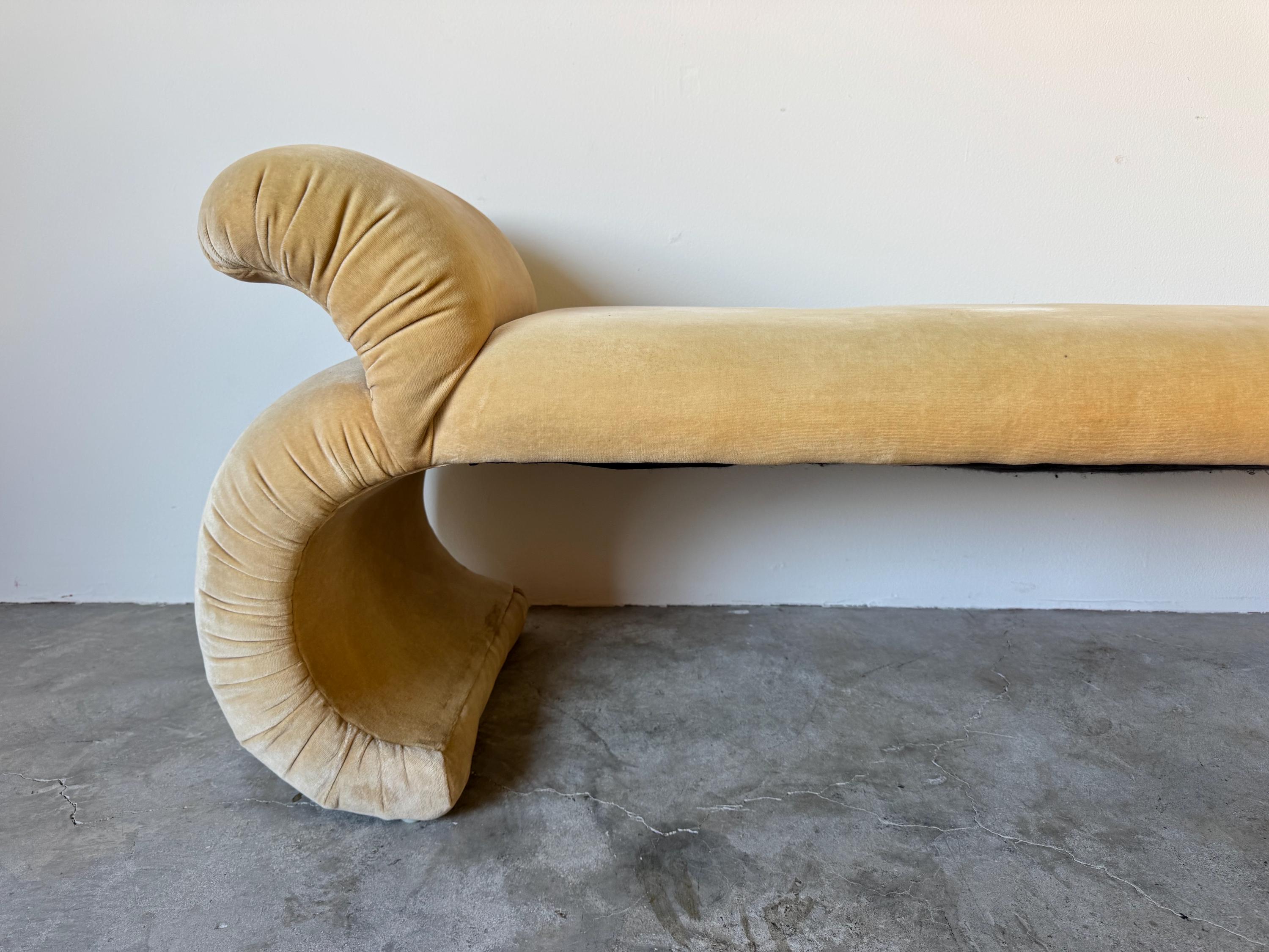 1980s Postmodern Parsons-style Sculptural Upholstered Bench - Etsy