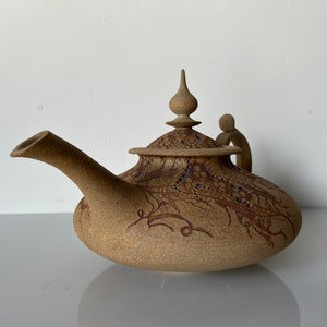 Vintage Organic Sculptural Studio Pottery Teapot - Etsy