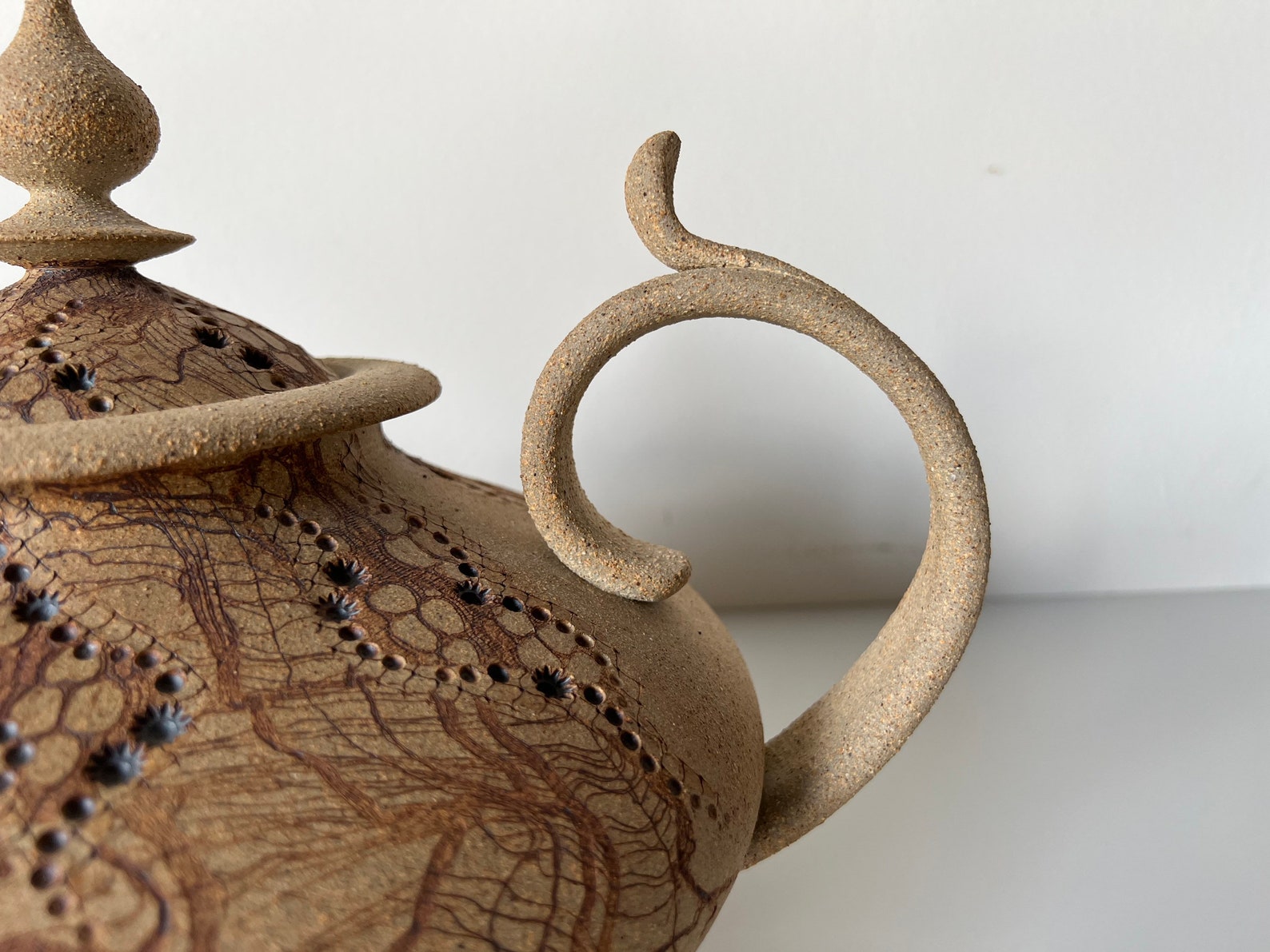 Vintage Organic Sculptural Studio Pottery Teapot - Etsy