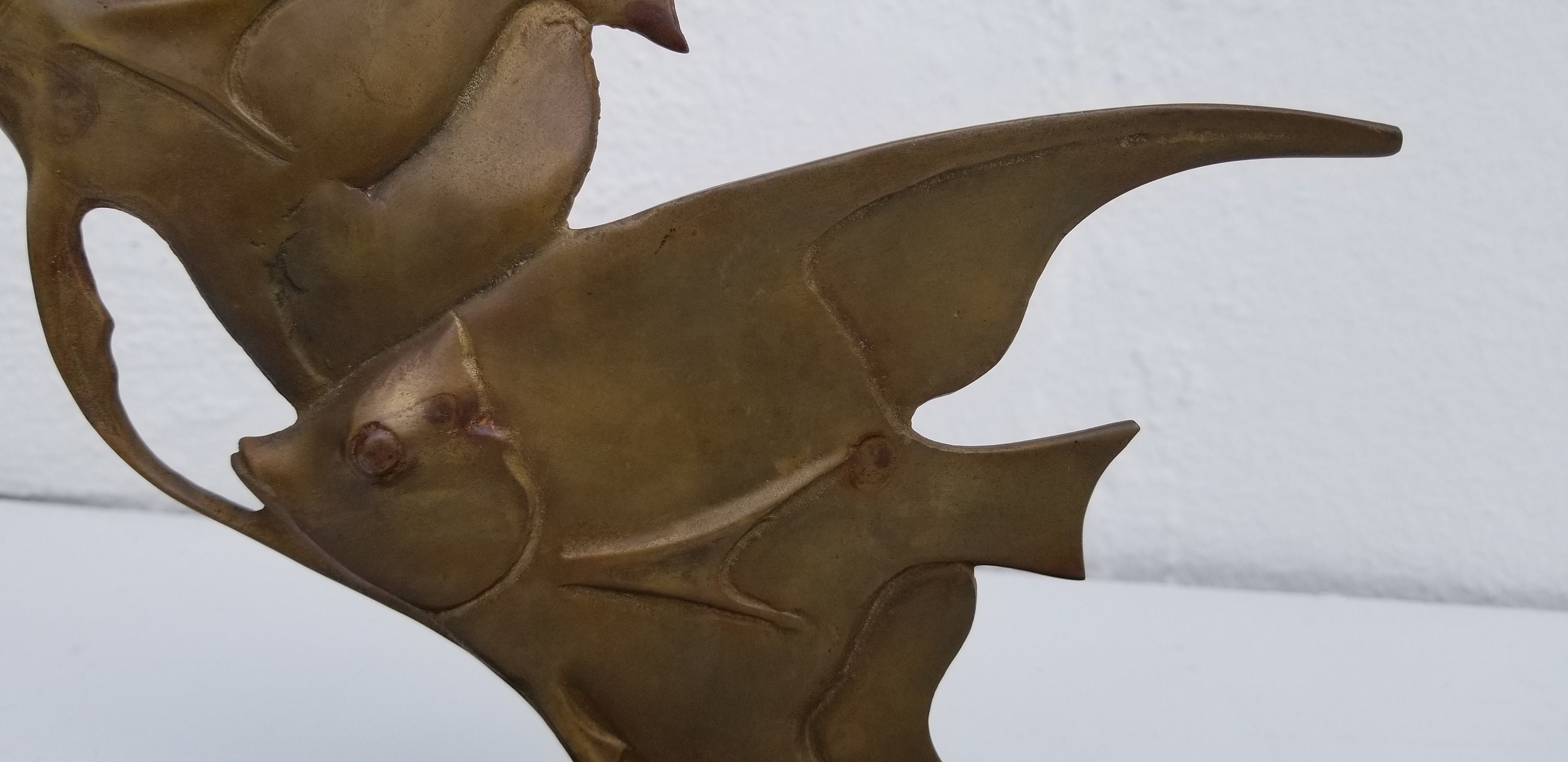 Vintage Brass Fish Table Sculpture . | Etsy