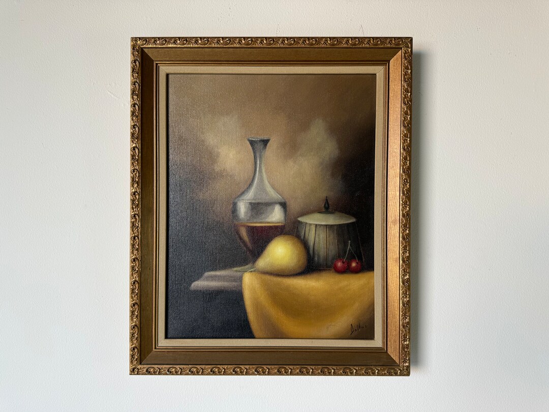 80's Paul Dallas Still Life Oil Painting, Framed - Etsy
