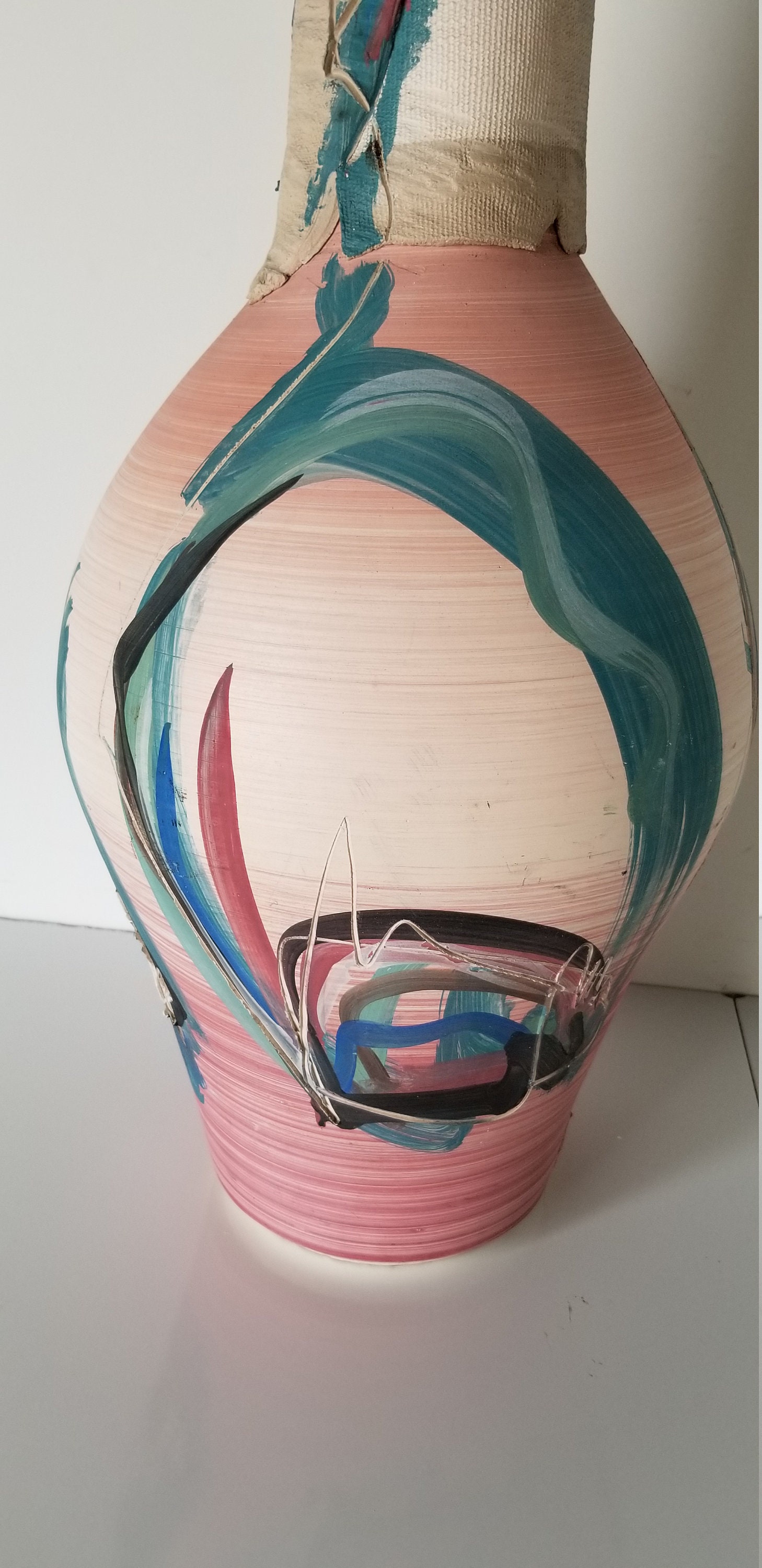1990 Vintage Pettigrew Hand Painted Southwestern Pottery Vase. - Etsy