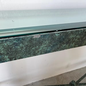 1980s Postmodern Verdigris Metal Console Table After Giacometti - Etsy