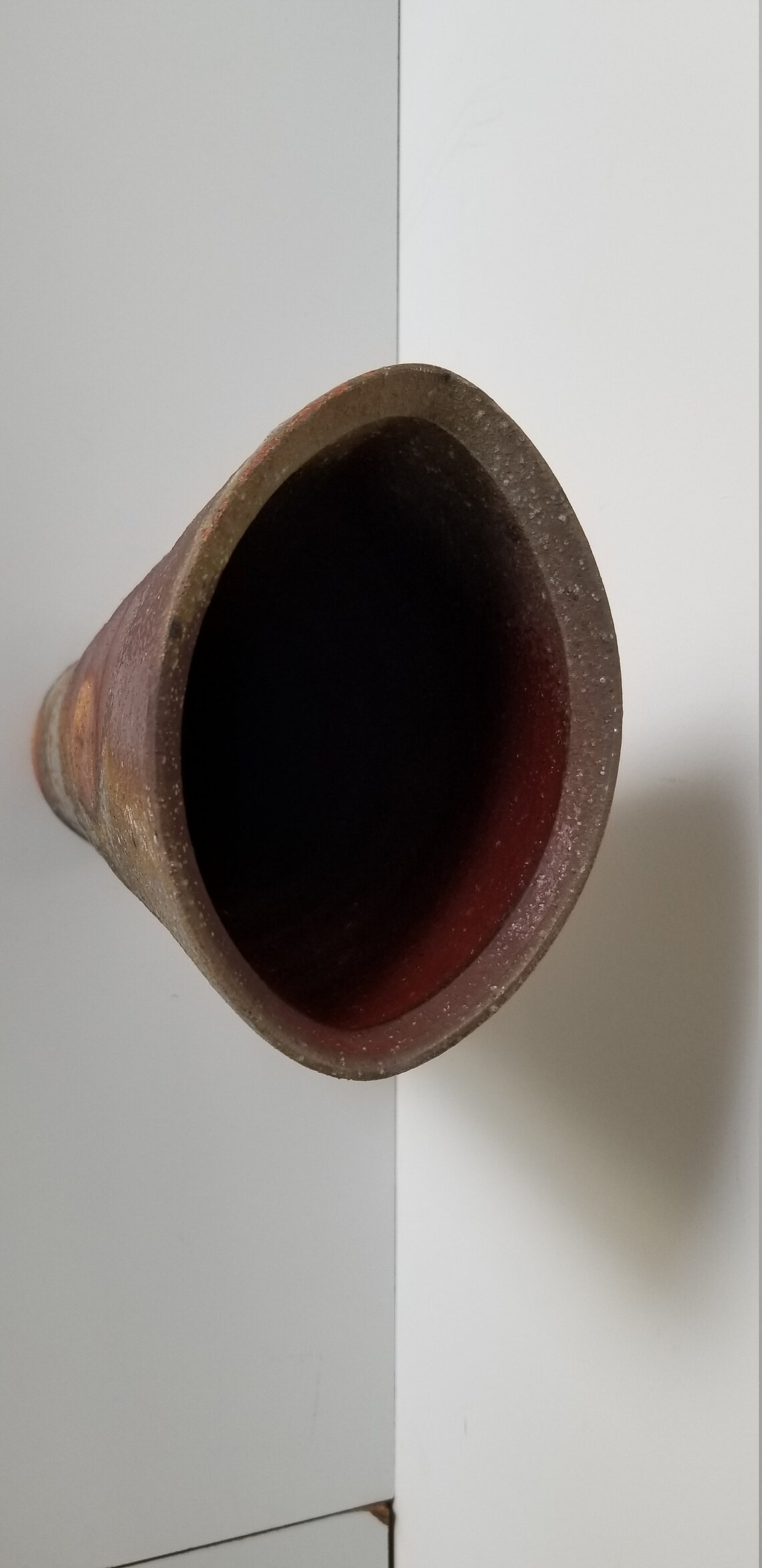 Mid-century Rustic Texture Art Pottery Vase . - Etsy