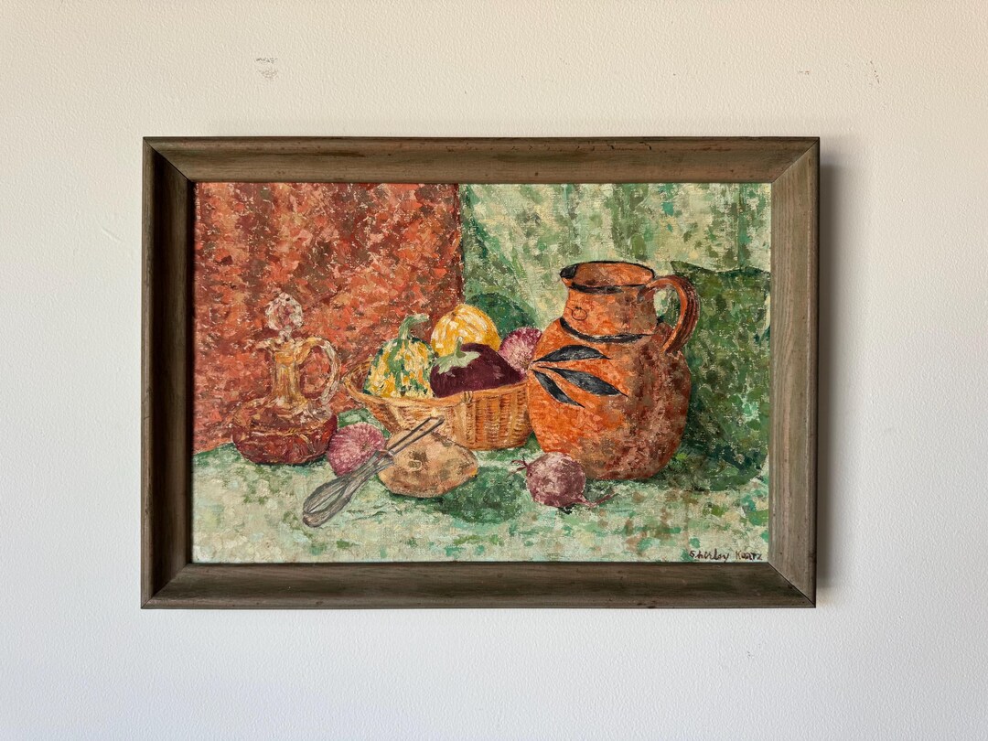 1970s Vintage Impressionist Still Life Oil on Canvas, Framed - Etsy