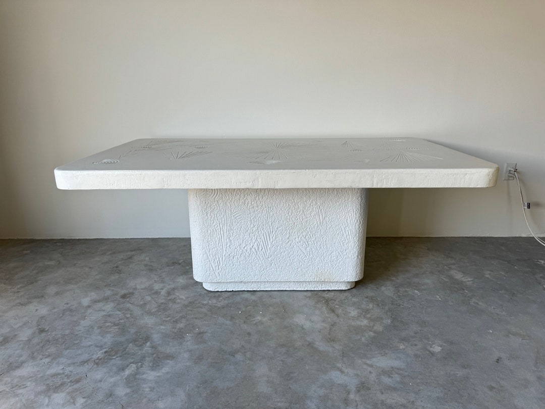 1980's J. Berdou Art Handmade Plaster Dining or Conference Table - Etsy