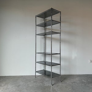 Hollywood Regency Faux Bamboo Chrome & Smoked Glass Eterge - Etsy