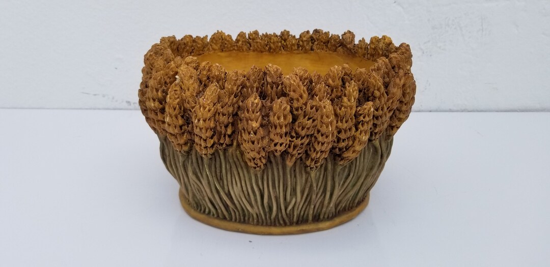 1998 Signed Sculptural Wheat Resin Sheaf Planter . - Etsy