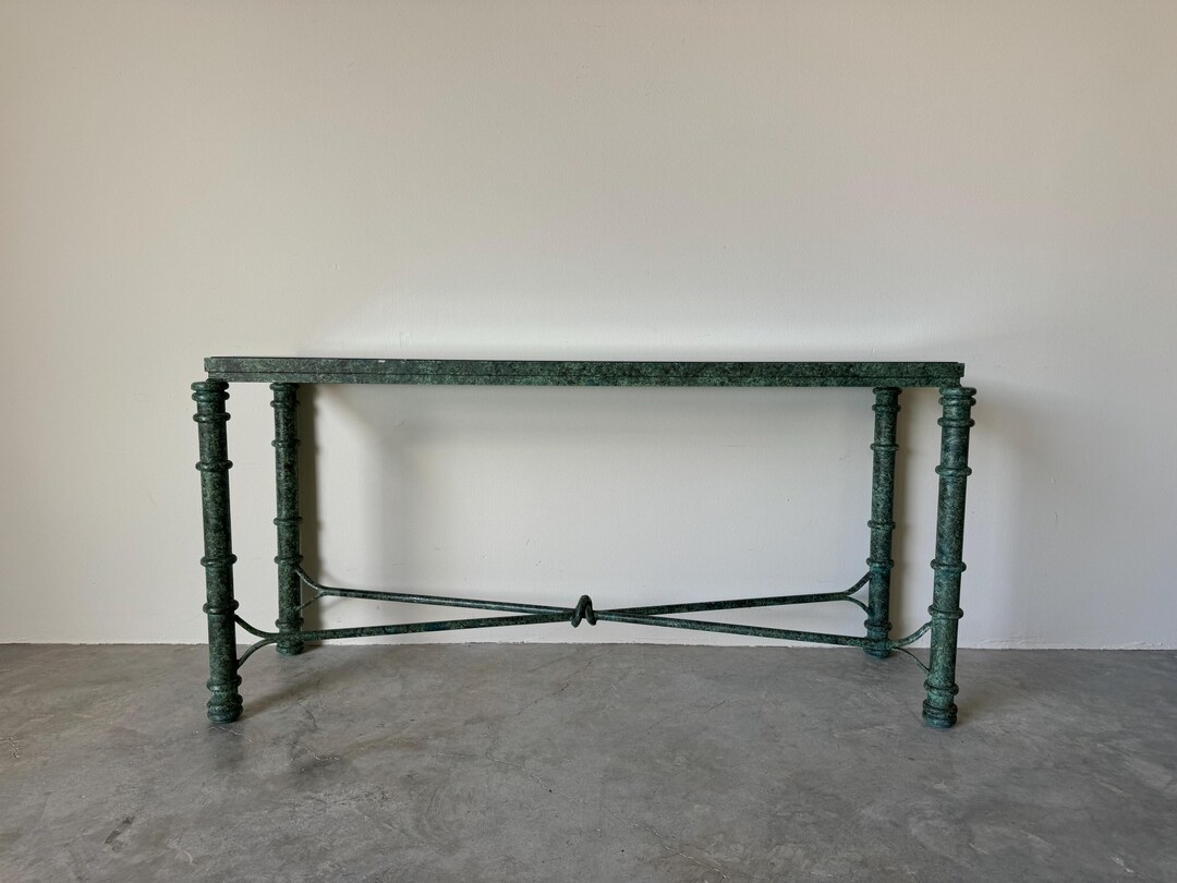 1980’s Postmodern Verdigris Metal Console Table After Giacometti - Etsy