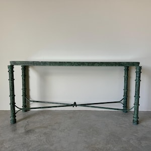 1980s Postmodern Verdigris Metal Console Table After Giacometti - Etsy