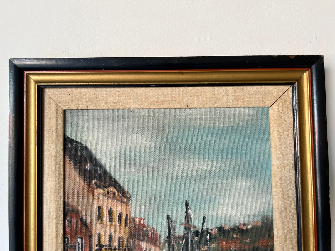 70's F. Rochelle Italian Village Corridor Harbor With - Etsy