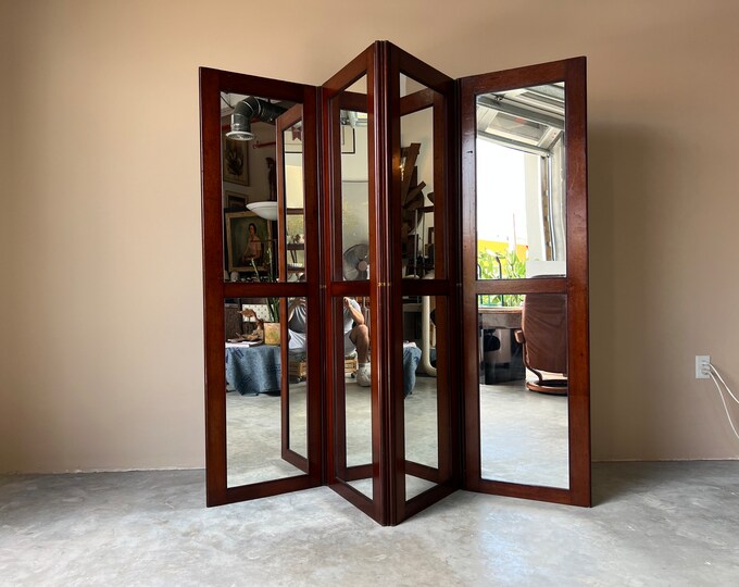 Wonderful Vintage Wood 3 Panel Privacy Screen Room Divider Spindle ...