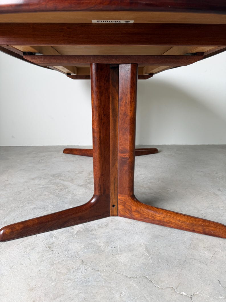 Mid Century Modern Danish Rosewood Dining Table by Rasmus, Made in ...