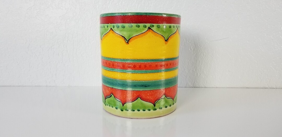 Italian Desimone Colorful Ceramic Vase . - Etsy