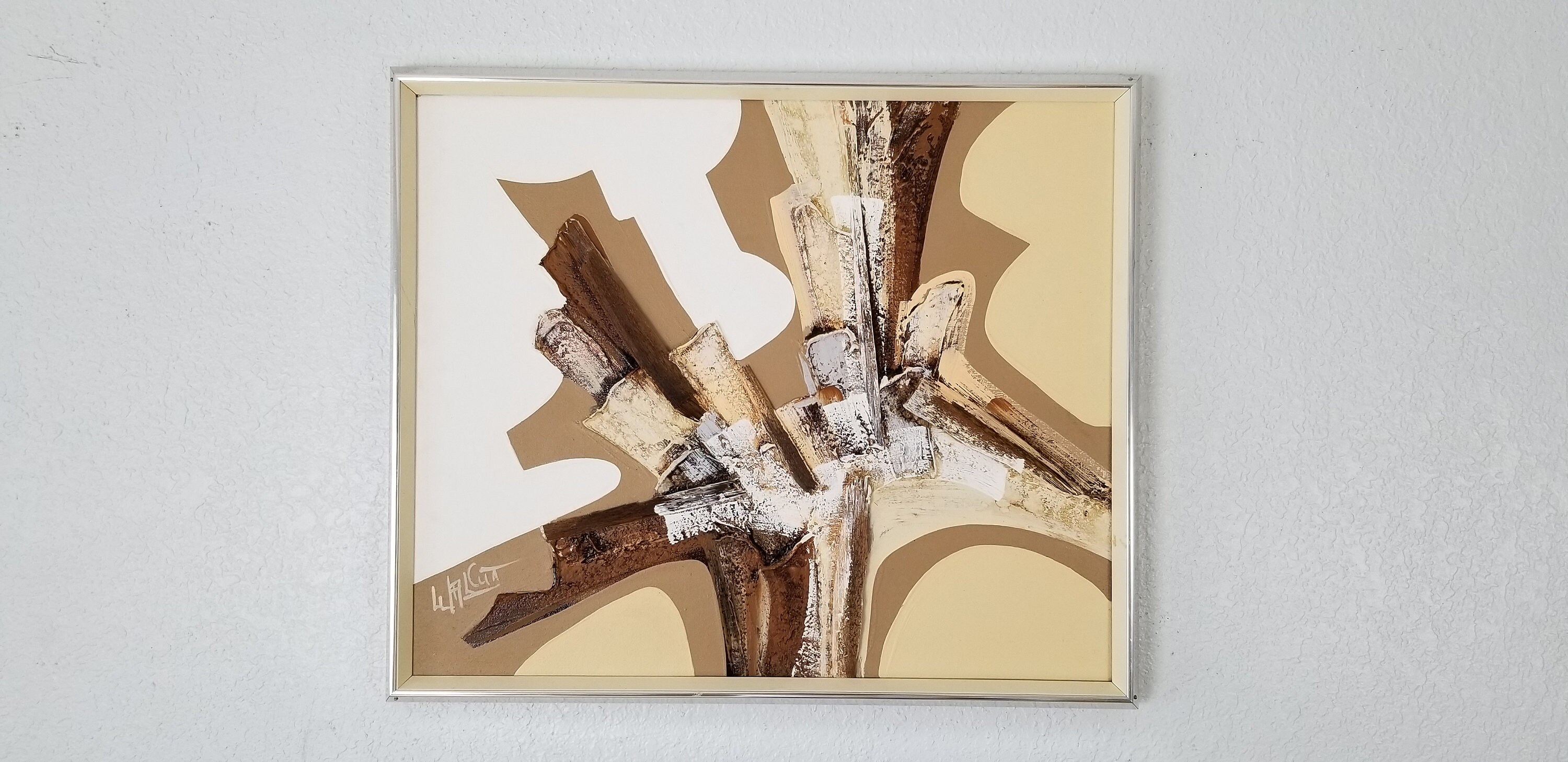 1979 Frank Walcutt Mixed Media Collage Abstract Painting . - Etsy