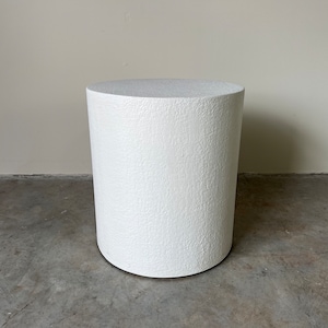 Postmodern Plastered Wood Round Side Table - Etsy