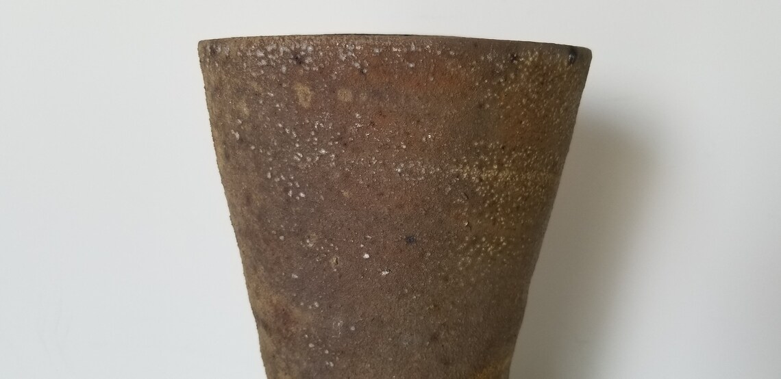Mid-century Rustic Texture Art Pottery Vase . - Etsy