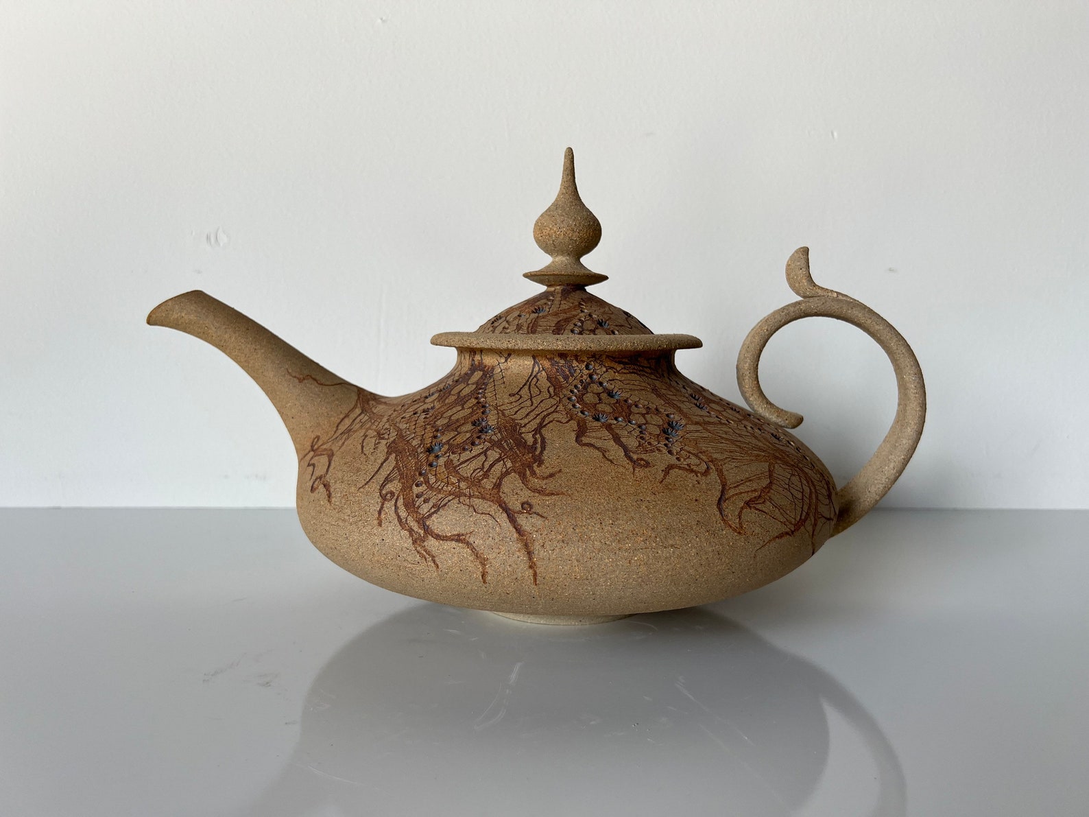 Vintage Organic Sculptural Studio Pottery Teapot - Etsy
