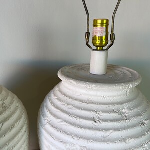 Vintage Organic Texture Ribbed Plaster Table Lamps a Pair - Etsy