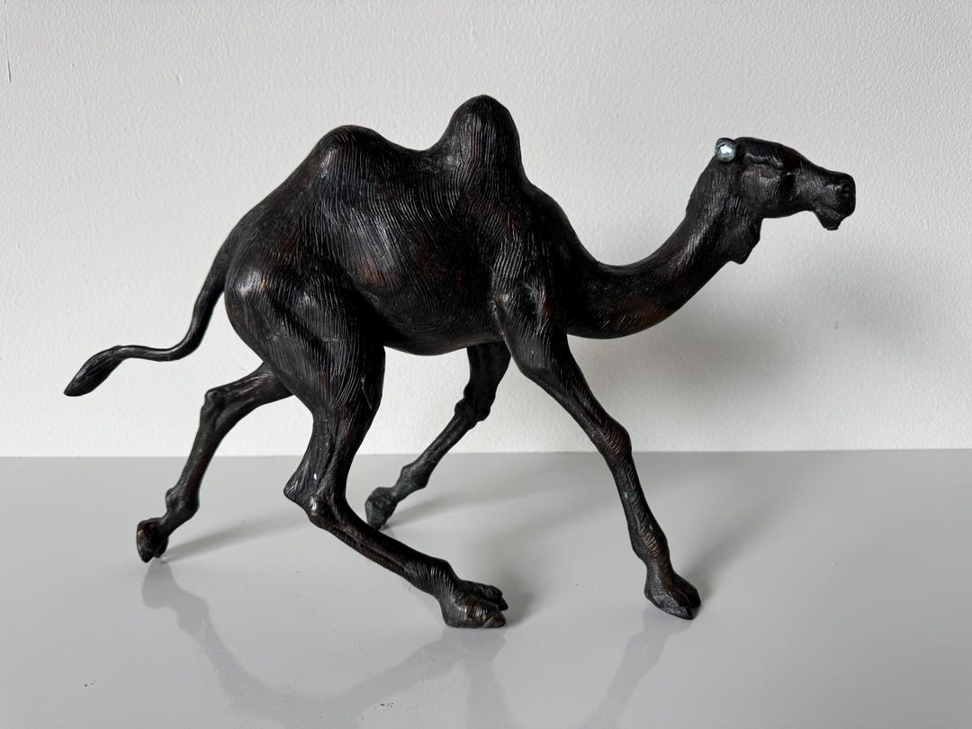 Vintage Cast Bronze Camel Sculpture - Etsy