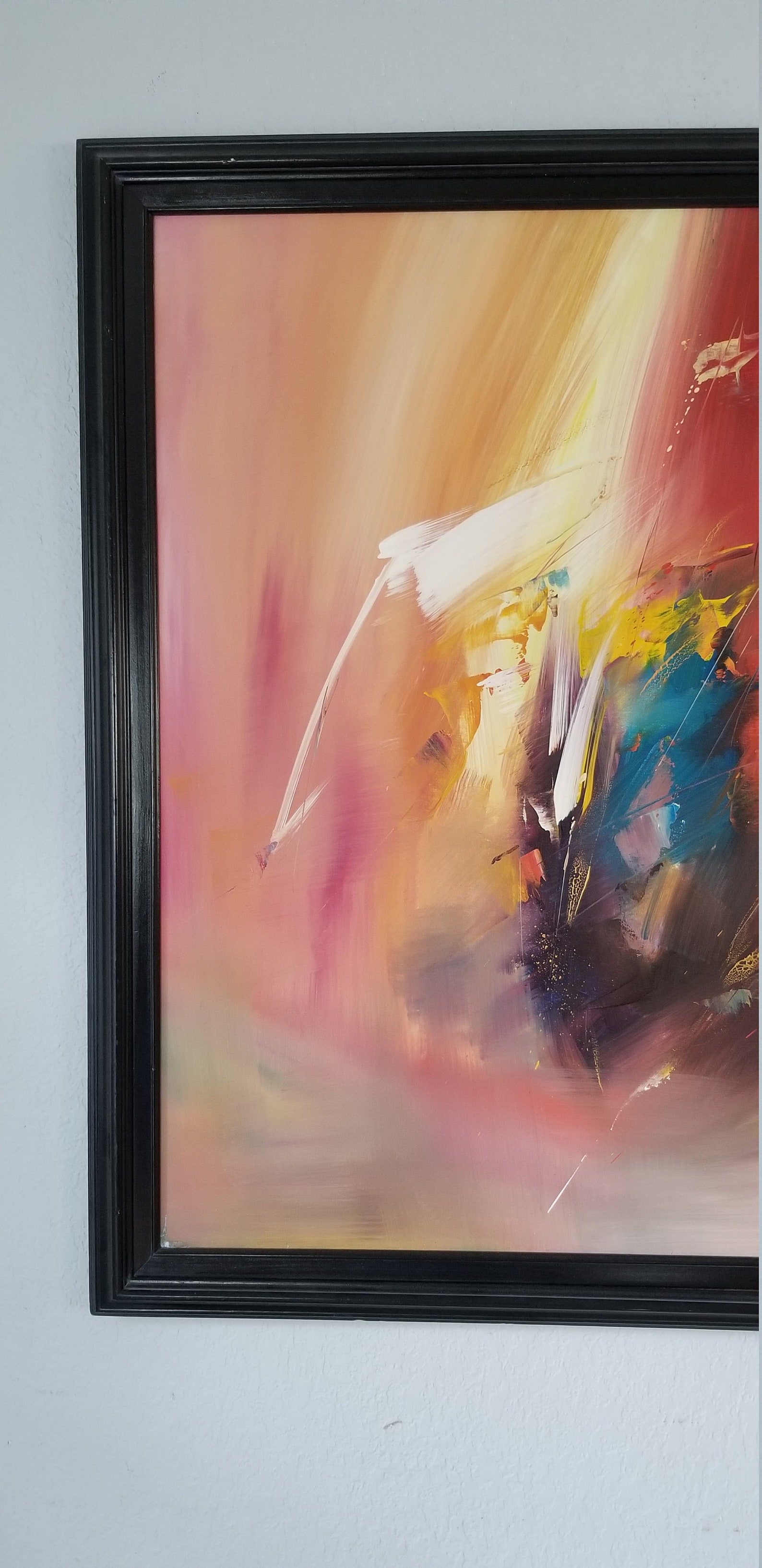 1980s Mandy Wilkinson Colorful Abstract Painting. | Etsy