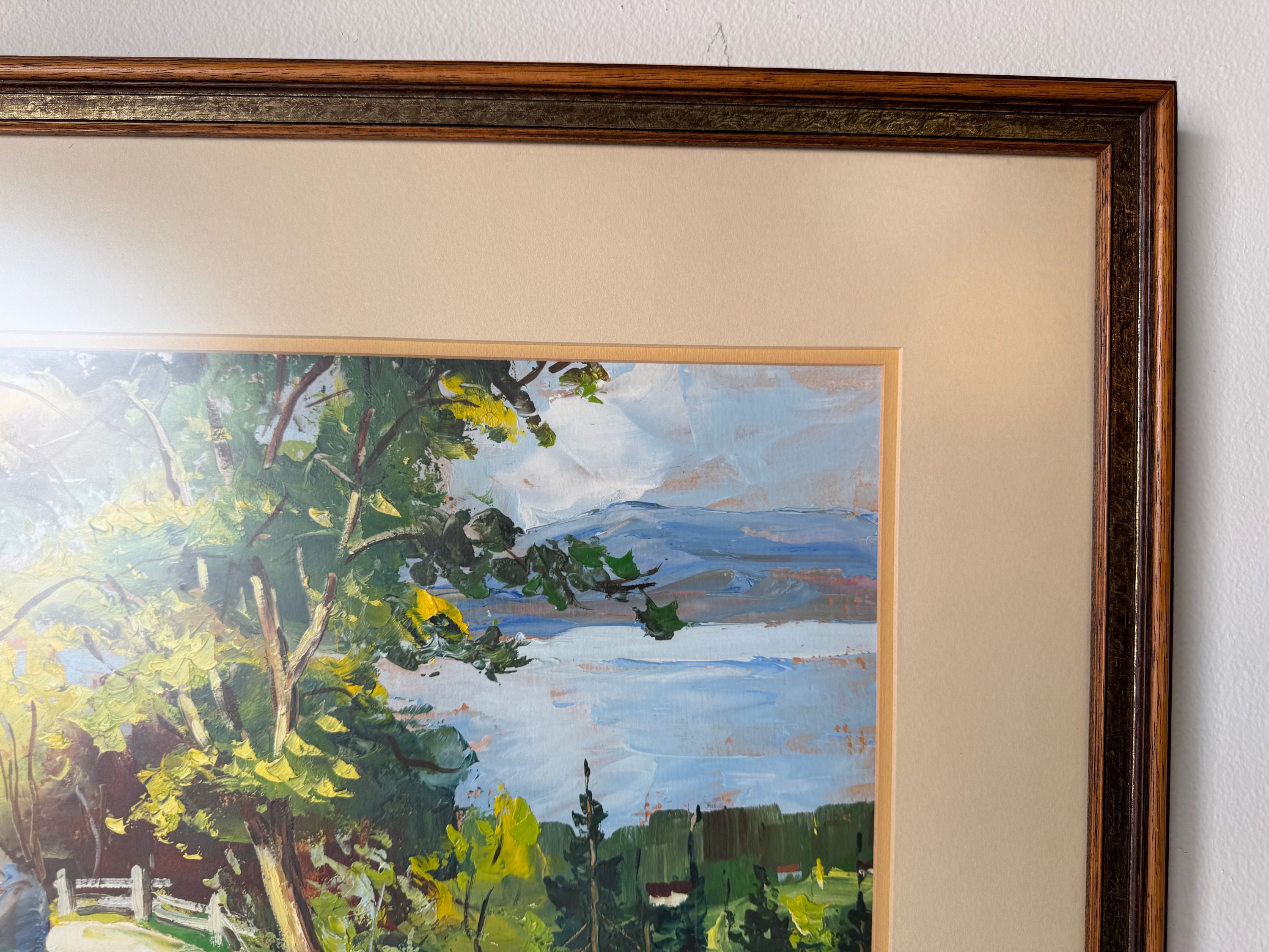 1980's Vintage Impressionist Lake Landscape Painting, Signed - Etsy