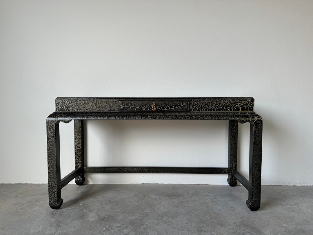 Vintage Asian Ming Style Black Console or Sofa Table by Lane - Etsy