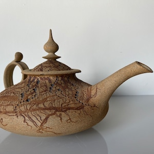 Vintage Organic Sculptural Studio Pottery Teapot - Etsy