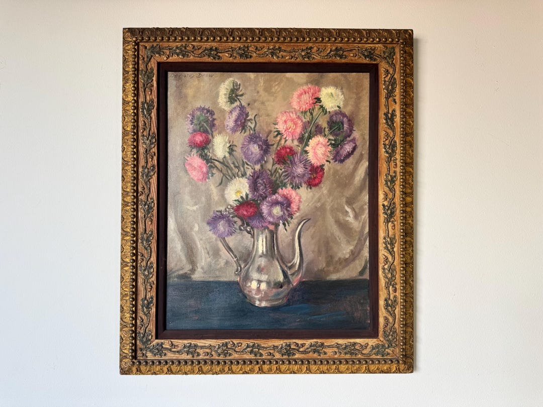 Dorothy Hart Drew (NY, 1910-1994) Still Life Oil on Canvas Painting ...