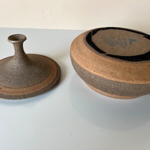 Mid-century Organic Studio Pottery Vase W/ Lid, Signed - Etsy