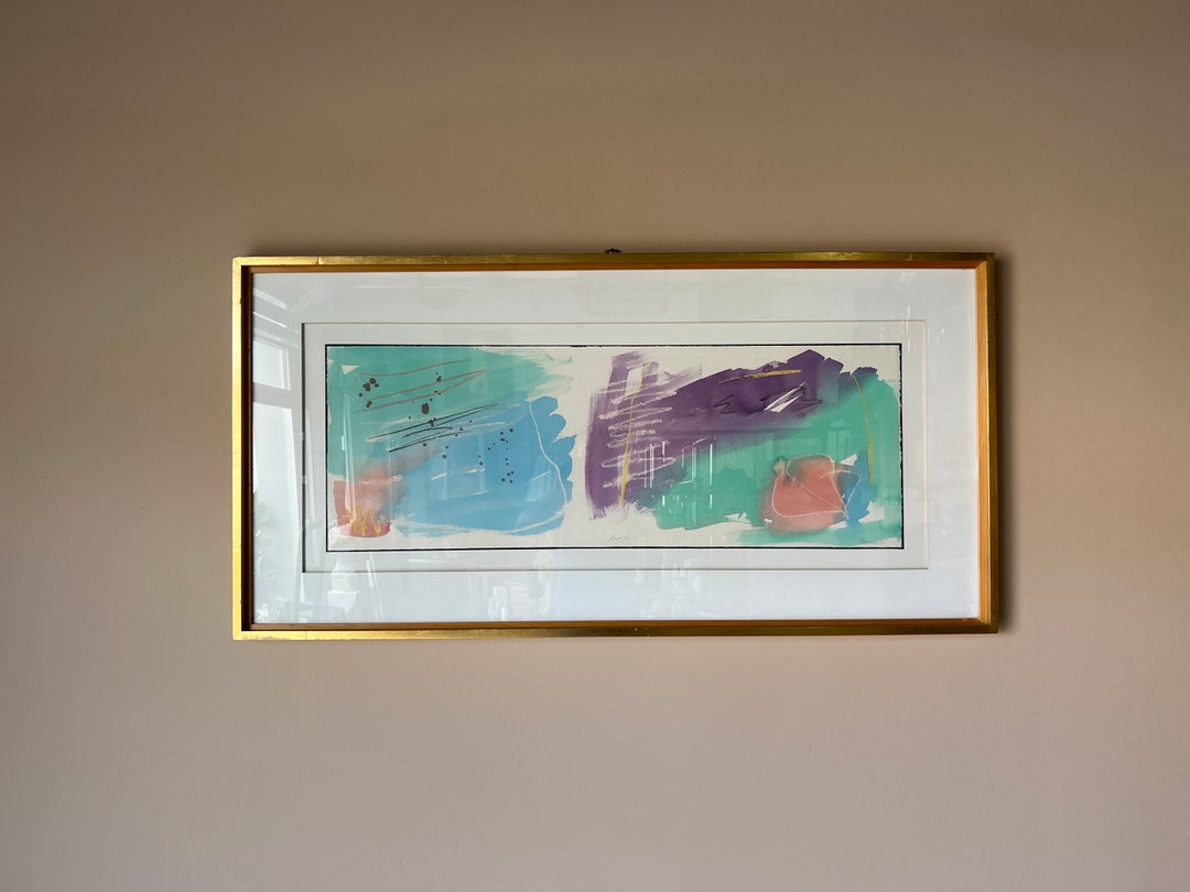 1980's Vintage Angos Expressionist Abstract Painting, Framed - Etsy