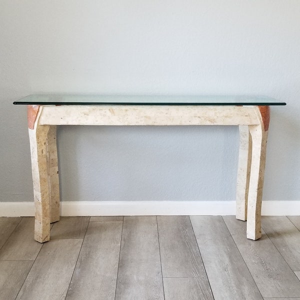 Stone and Glass Coffee Table - Etsy