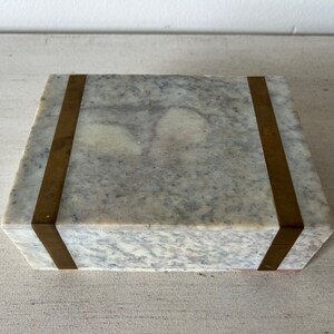 Vintage Marble Storage Box With Accent Brass - Etsy