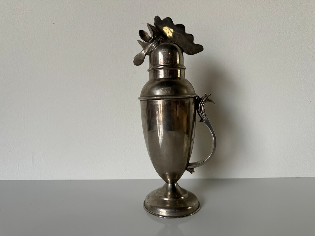 Vintage Silver Plate Rooster Cocktail Shaker - Etsy