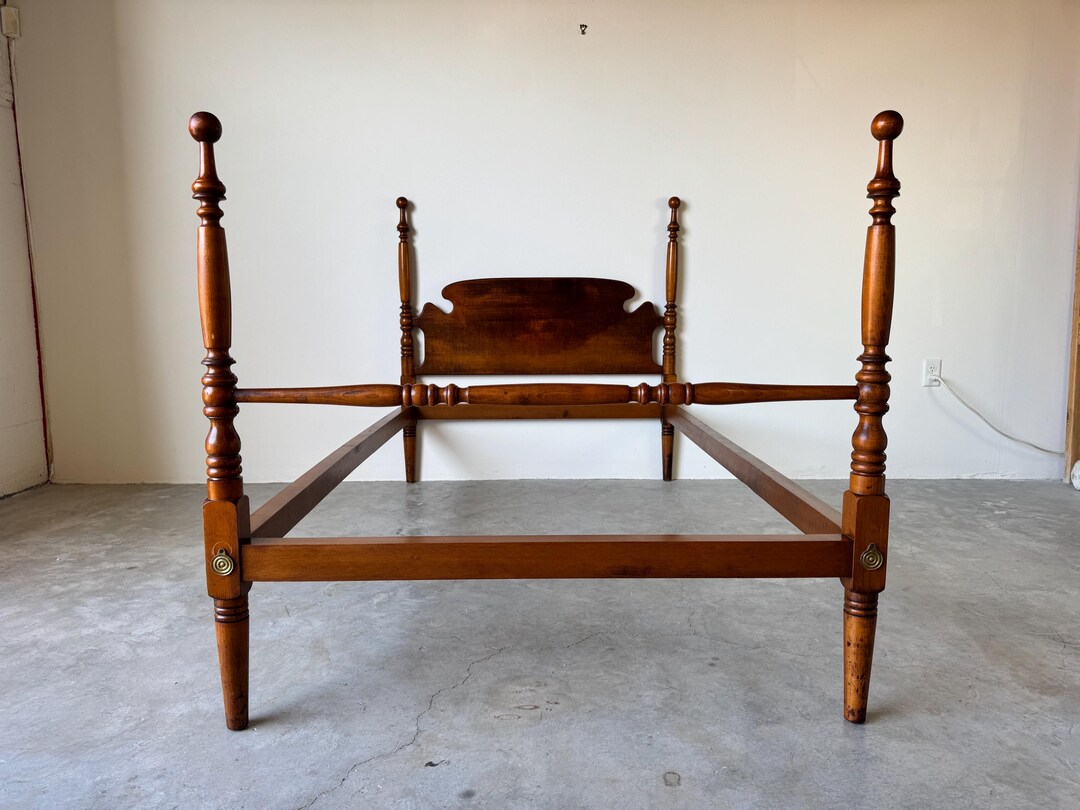 Vintage Peter Engel Carved Walnut Twin Bed Frame - Etsy