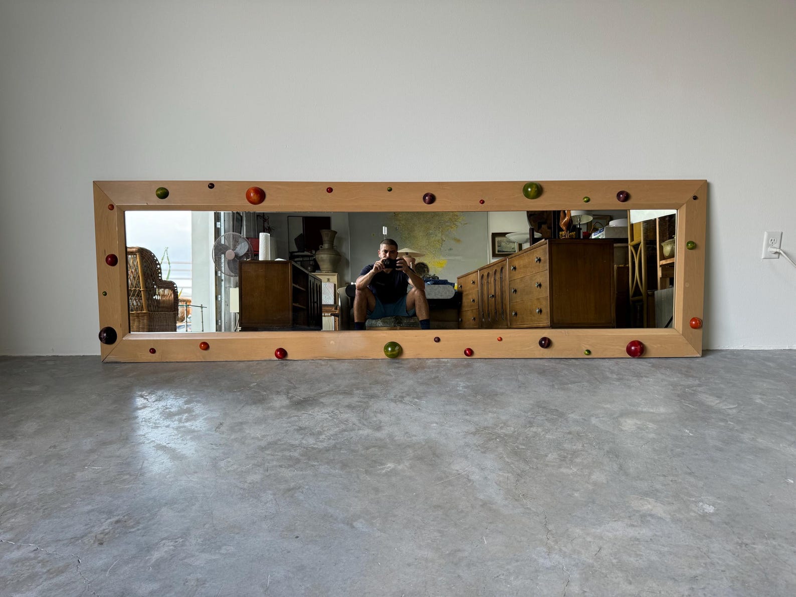 Oversize - 1980's Postmodern Handmade Artistic Wall or Floor Mirror - Etsy