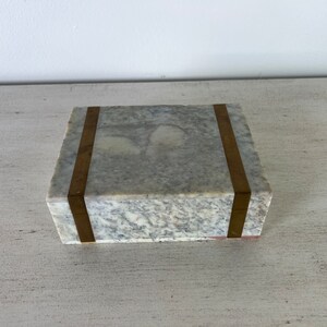 Vintage Marble Storage Box With Accent Brass - Etsy
