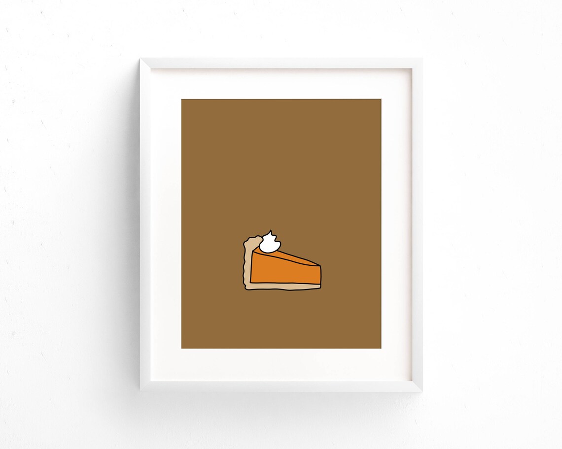 Pumpkin Pie Print Thanksgiving Autumn Fall November Happy Thanksgiving ...
