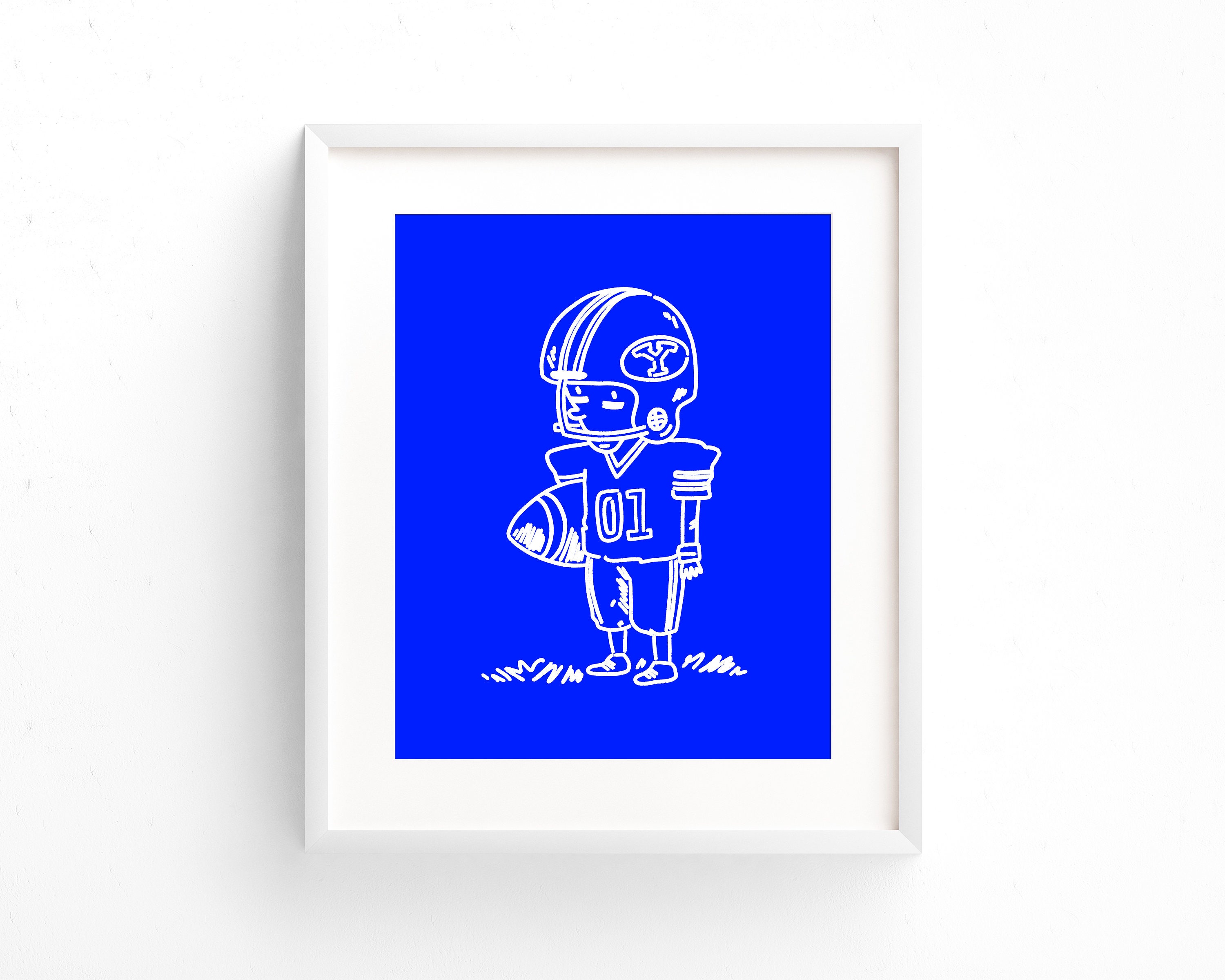 BYU Football Print Brigham Young University Decor BYU - Etsy