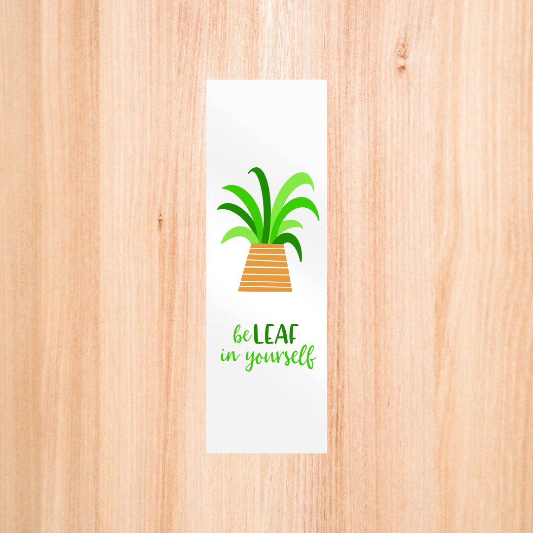 Acrylic Bookmark Beleaf in Yourself Potted Plant 3 - Etsy