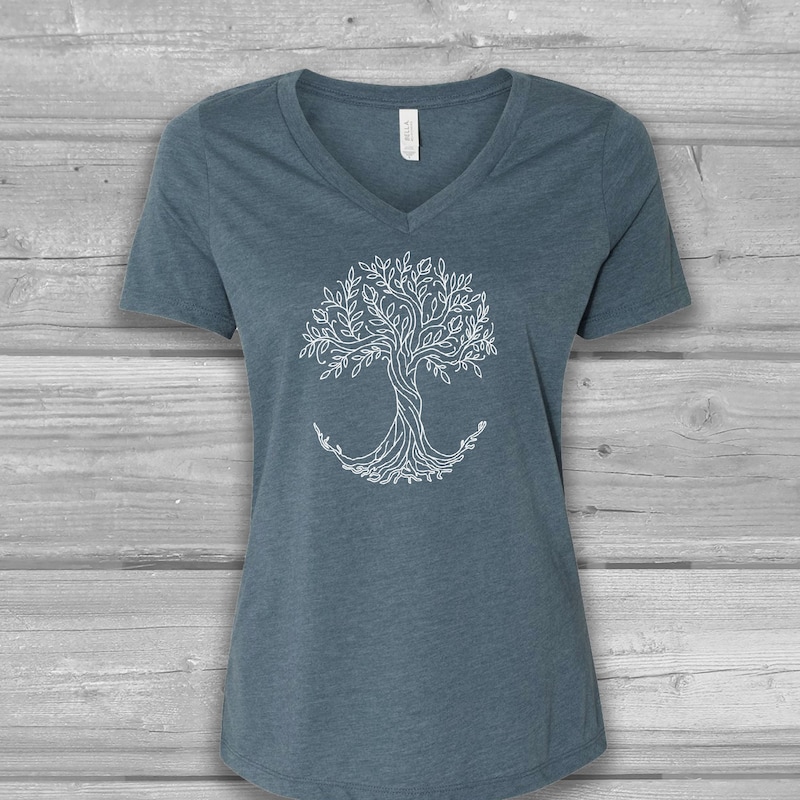 T Shirt Tree of Life Rooted - Etsy
