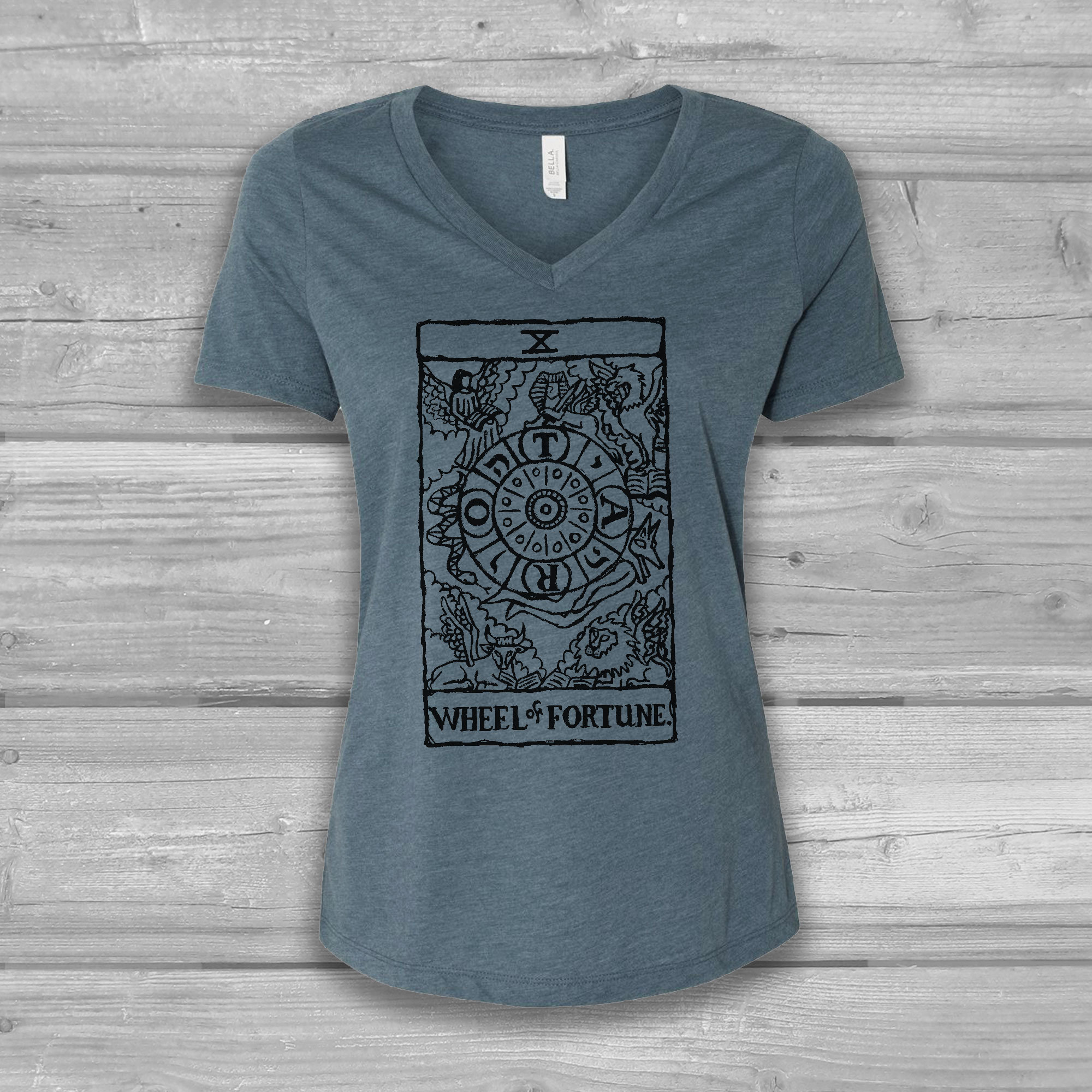 Wheel of Fortune Tarot Shirt Womens Shirts Graphic Tees for - Etsy