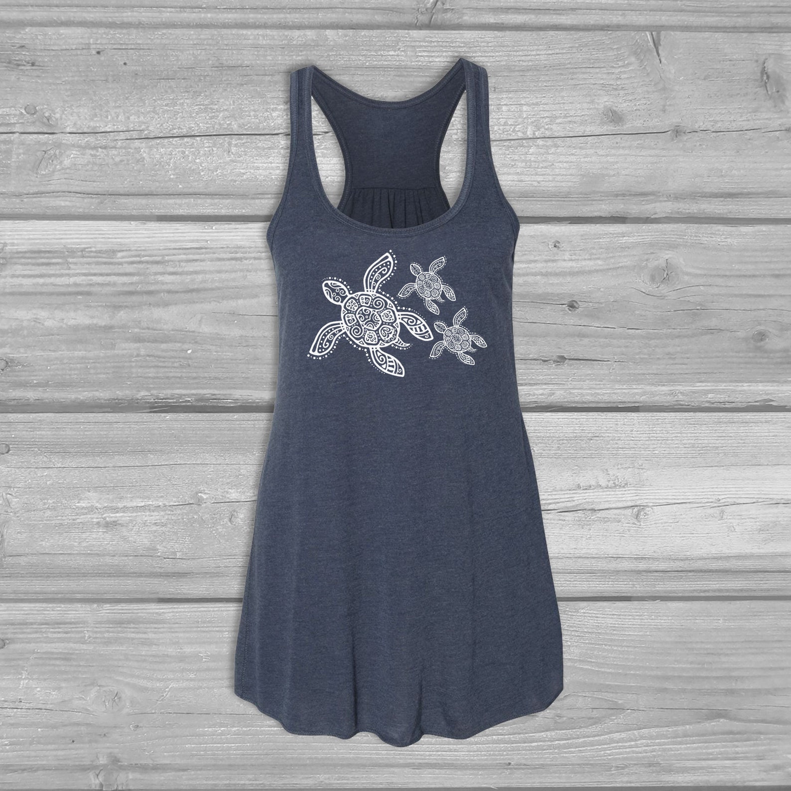 Sea Turtle Tank Top for Women Turtle Clothes Flowy Tank Top - Etsy
