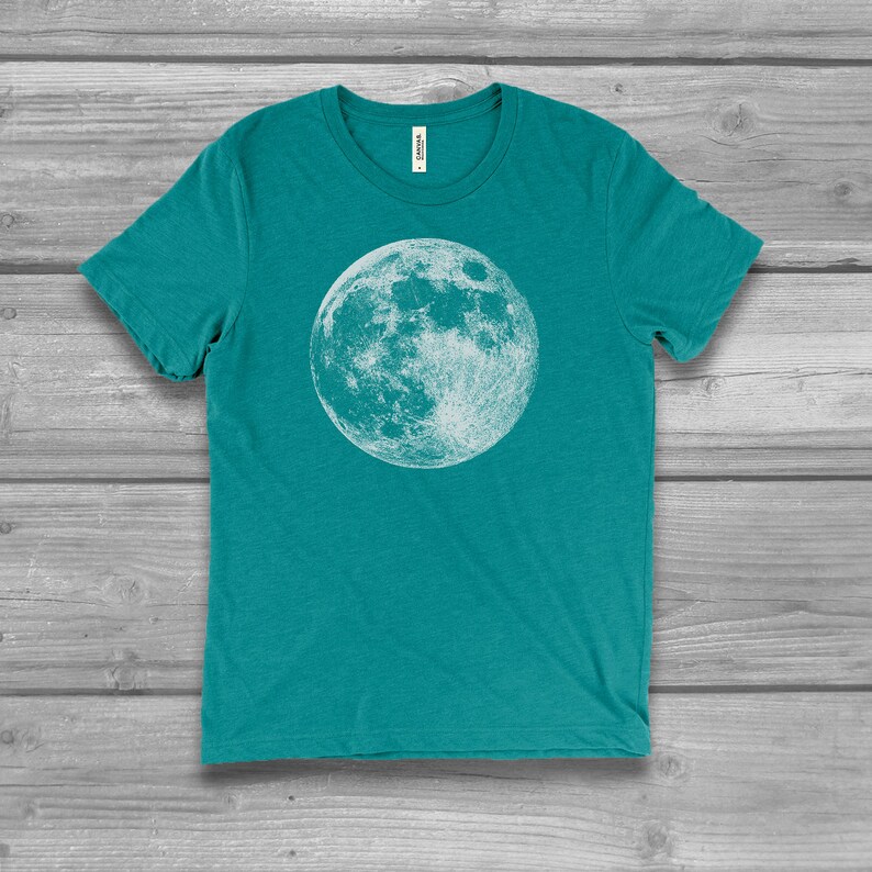 Moon Shirt Full Moon Graphic Tees for Women Celestial - Etsy