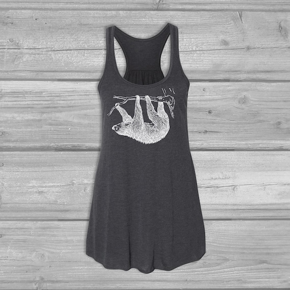 Sloth Tank Tops for Women Bella Flowy Tank Sloth Clothing - Etsy