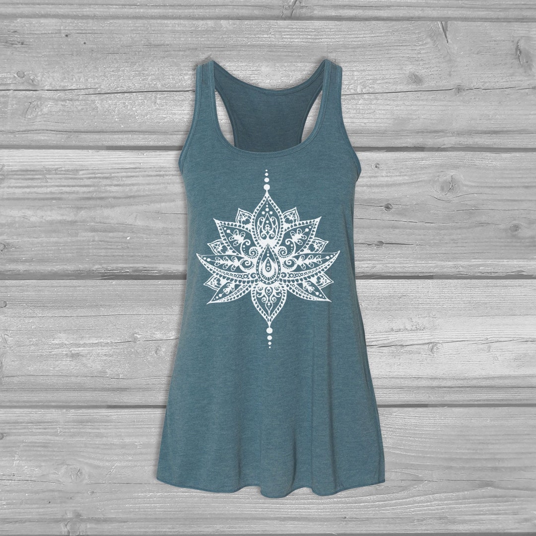 Womens Tank Tops, Lotus Tank Top for Women, Boho Yoga Tank, Bella Flowy ...