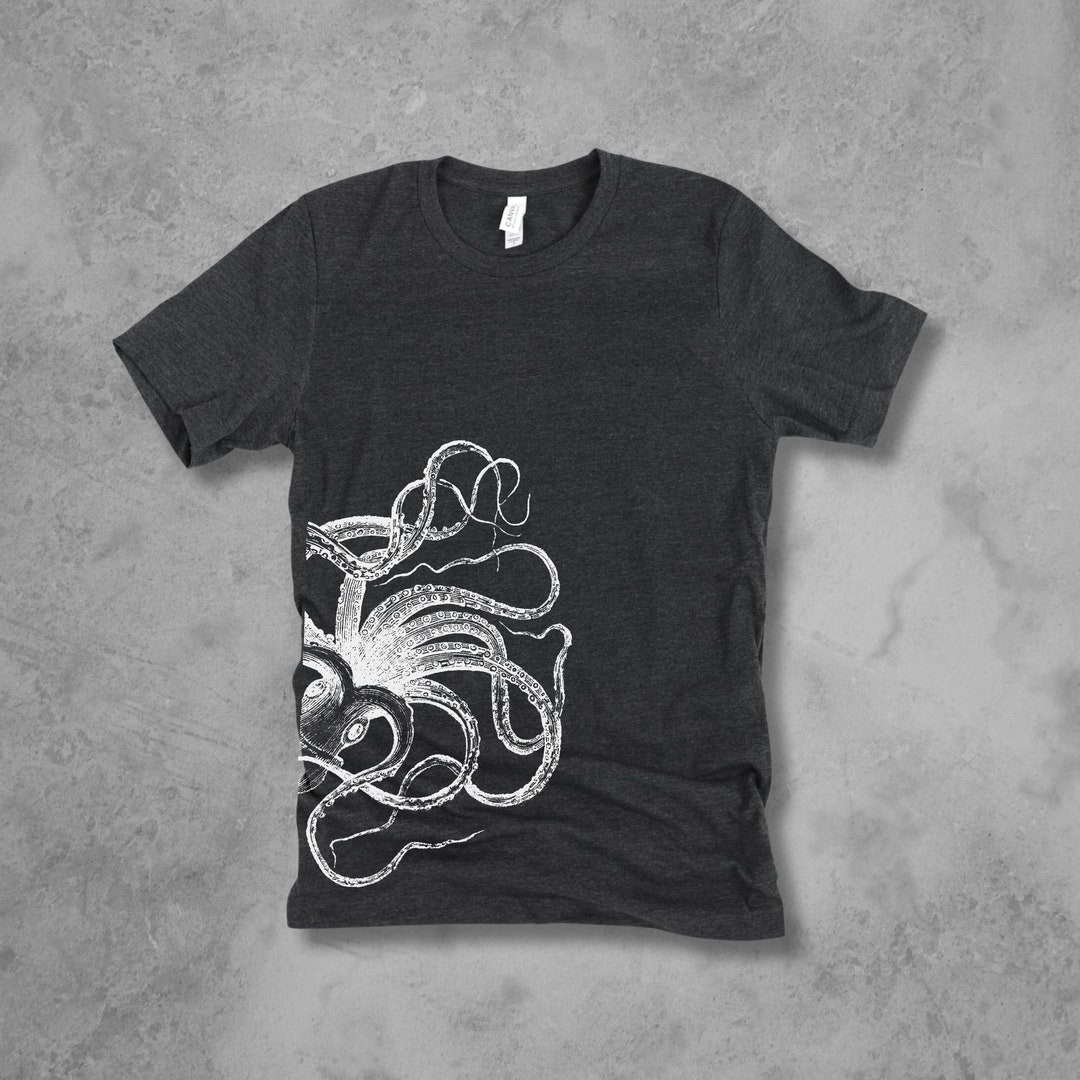 Octopus Tshirt, Octopus Shirt Women, Graphic Tees, Bella Relaxed Fit ...